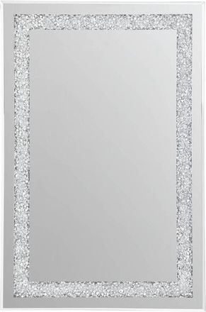 CARRYHOME Wandspiegel, Silber, Kunststoff, Glas, Holzwerkstoff, rechteckig, 40x60x1.5 cm, senkrecht und waagrecht montierbar, Spiegel