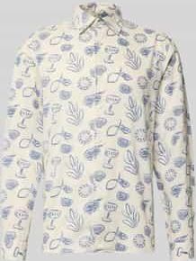 Mc Neal Regular Fit Freizeithemd im Allover-Look mit Kentkragen