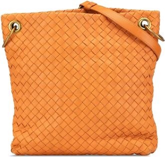 Bottega Veneta Hobo Bags - Leather Intrecciato Crossbody - Gr. unisize - in Orange - f&uuml;r Damen