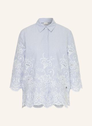 Brax Brax Hemdbluse Vicki Mit Lochspitze Und 3/4-Arm blau