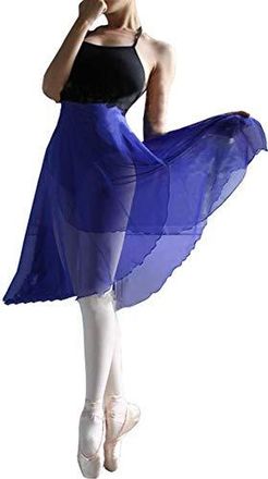 Hoerev Adultes Pure Wrap Jupe, Jupe Ballet Ballet Danse Dancewear,Bleu Royal,13-14 Years