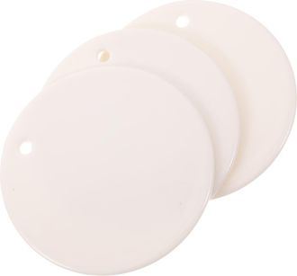 Artibetter 6 STK Anh&auml;nger Aus Keramik Keramikhandwerk Keramikornamentrohlinge Keramikscheiben-Ornament Sublimationsornament Aus Porzellan B&uuml;ro Wei&szlig; Multifunktion