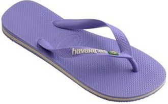 Havaianas Brasil Logo, Tongs Iconiques, Confortables et Durables, Lani&egrave;res avec le Drapeau du Br&eacute;sil et Semelle Antid&eacute;rapante aux Bandes Color&eacute;es, Adultes Unise