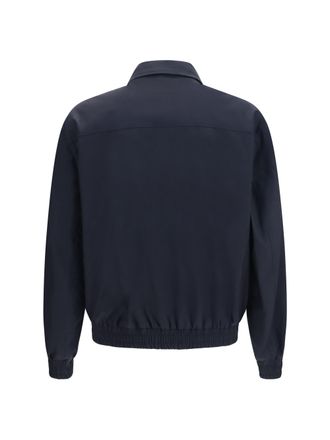 Brunello Cucinelli Mens Membrane Fabric Jacket Navy+rubino Silk; Fleece Wool Ovis Aries