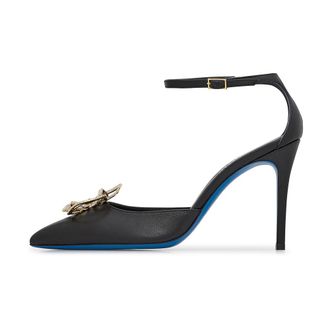 Loriblu Dekollet&eacute; in schwarzem Nappaleder mit Accessoire - - Shoes - Damen - Schwarzk - 36 EU