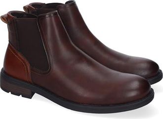 Shoes & Blues Bottines pour homme &eacute;l&eacute;gantes, design moderne avec bout rond, confortables avec mat&eacute;riau &eacute;lastique., marron, 45 EU