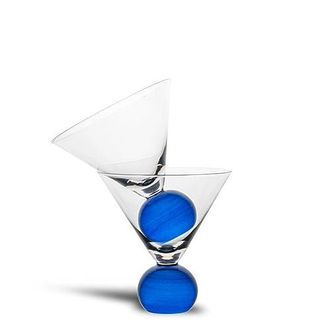 Sagaform ByOn Spice Glass Set 2-teiliger aus Glas, Klar/Blau, 24 cl, Ma&szlig;e: 12x11x11 cm, 5263908113