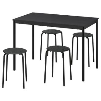 IKEA SANDSBERG / MARIUS Tisch und 4 Hocker