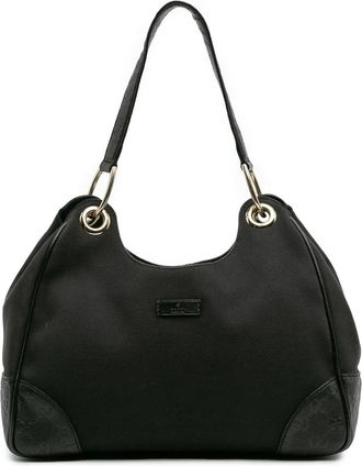 Gucci Hobo Bags - Guccissima Trimmed Canvas Colbert Shoulder Bag - Gr. unisize - in Schwarz - für Damen