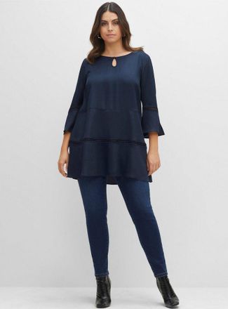 Sheego Klassische Bluse Tunika 3/4-Arm