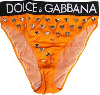 Dolce & Gabbana Femme, Sous-v&ecirc;tements, Orange, Taille: 38 FR Culotte Taille Haute