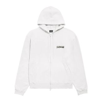 Balenciaga Herren, Sweatshirts & Hoodies, Wei&szlig;, MGr&ouml;&szlig;e