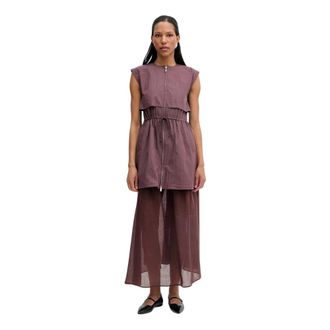 Isabelle Blanche Leinenkleid - - Dresses - Damen - Lila - L