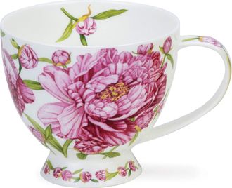 Dunoon Skye Becher aus feinem Knochenporzellan hergestellt in England Knochenporzellan Paeonia