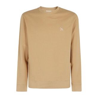 Maison Kitsun&eacute; Homme, Sweatshirts et sweats &agrave; capuche, Brun, Taille: L SweaT-shirt avec Patch Chillax