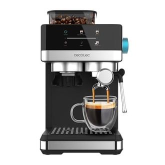 Cecotec Express Power Espressomaschine, 20 Grind, 1350 W, 20 bar, Dampfkaffee, 2 Tassen, Touchscreen, M&uuml;hle, 150 g und 1,7 l Wasser, Aufsch&auml;umer, Thermoblock,