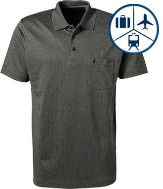 Ragman Herren Polo-Shirt grau Baumwoll-Jersey