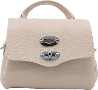 Zanellato Hobo Bags - Structured Handbag With Pebbled Texture - Gr. unisize - in Beige - f&uuml;r Damen