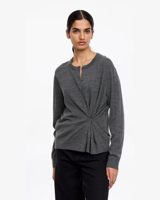 Arket Strickjacke Aus Merinowolle -Grau