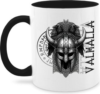 Shirtracer Tasse Tassen 325ml - Wikinger & Walhalla - Odin Raben Runen - Valhalla Viking Deko - 325 ml - Schwarz - geschenke für männer vikings mit namen nordisc