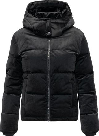Ragwear Steppjacke Roobie Velvet YOUMODO Gesteppte Teddyjacke in Samtoptik mit Kapuze