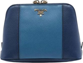 Prada Sac bandouli&egrave;re en cuir Saffiano Pre-owned - Femme - Pre-owned - Bleu - Taille: ONE Size