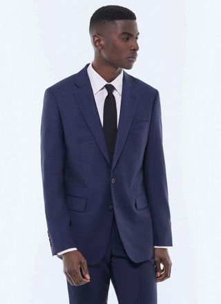 Fursac Veste de costume ajust&eacute;e en toile - Taille 44 - Homme