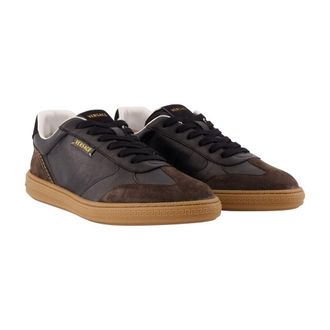 Versace Mens Lambskin Leather Sneaker Black