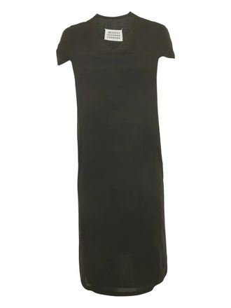 Maison Margiela robe &agrave; col v - Noir