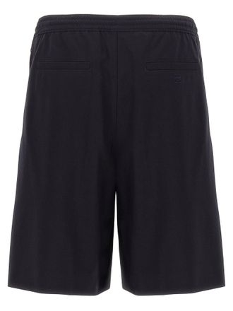 Givenchy Mens Blue Elastane Bermuda Shorts