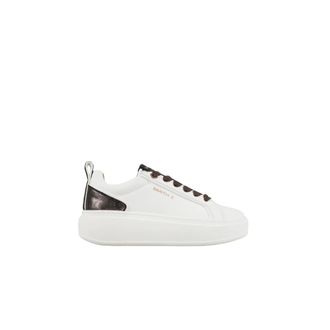 Alexander Smith Stone Donna in Wei&szlig; und Ferse in Bronzefarbener Leopardenmuster-Laminat - - Shoes - Damen - Wei&szlig; - 35 EU
