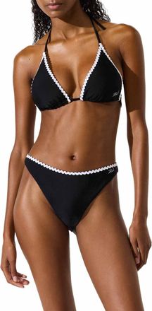 Karl Lagerfeld LAGERFELD B.V Damen Womens, Signature Scallop Cheeky Bikini Bottoms, Schwarz, M EU