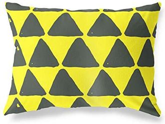 Bonamaison Le Jardin du Lin Kissen Zierkissenbezug Neongelb-Rauch Kissenbezug, Weich Bequem, Für Zuhause Autos Büro Sofa Wohnzimmer Couch Schlafzimmer Dekor, 35x