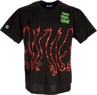 Octopus Schwarzes Dripper Tee Kurzarm T-Shirt - - Tops - Herren - Schwarzk - XL