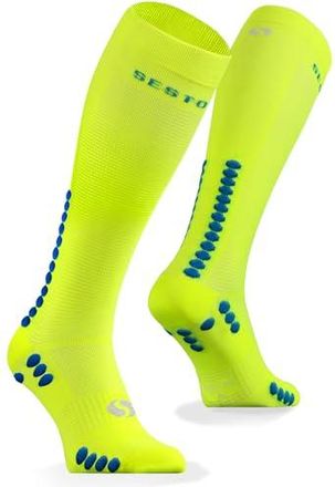 Sesto Senso Chaussettes de Contention Jaune Unisex Bas de Compression Sport Course 39-42 Yellow