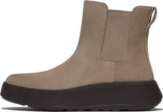 FitFlop Femme F-Mode Suede Flatform Chelsea Boots Bottine, Taupe, 36 EU