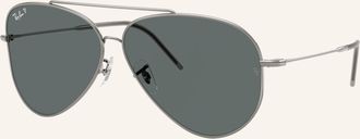 Ray-Ban Sonnenbrille Aviator Reverse grau