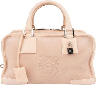 Loewe Crossbody Bags - Loewe Rosa Claro Suede Amazona Handbag - Gr. unisize - in Gold - f&uuml;r Damen