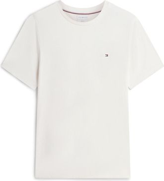 Tommy Hilfiger Softes T-Shirt mit kleiner Logo-Stickerei, Regular Fit in