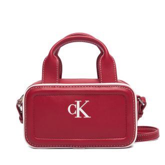 Calvin Klein Handtasche Calvin Klein Contrast Ck Mini Bauletto Bag LV04F1257G Dunkelrot