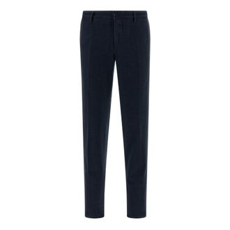 Incotex Homme, Pantalons, Bleu, Taille: W36 Pantalon en coton stretch textur&eacute; nid dabeille