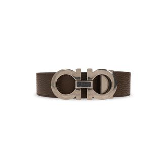 Ferragamo Double Adjus Belt - - Accessories - Herren - Braun - 115 CM