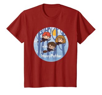 Harry Potter Chibi Trio Flying On Broomsticks T-Shirt