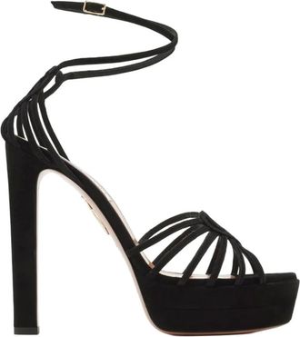 Aquazzura Femme, Chaussures, Noir, Taille: 38 1/2 EU Sweetheart Sandal Plateau 130