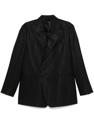 Fendi blazer à effet métallisé - Noir