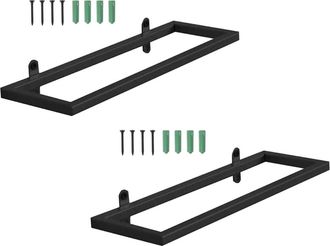 BESPORTBLE Veemoon 2 Stück Praktisches Wand weinregal aus Schwarzem Eisen Robustes Weinflaschen Display mit Stilvollem Platzsparendem Design für Zuhause und Bar 