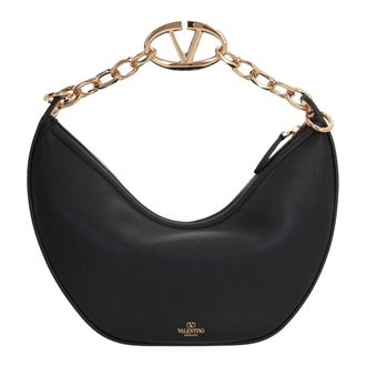 Valentino Garavani Hobo Vlogo Moon Schultertasche - - Bags - Damen - Schwarzk - ONE SIZE