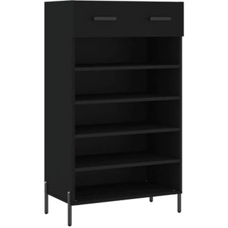 vidaXL Schuhschrank Schwarz 60x35x105 cm Holzwerkstoff - Vidaxl
