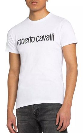 Roberto Cavalli T-Shirt Signature Logo Slim Fit Shirt Haupt- und exklusivste Linie der Marke