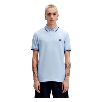 Fred Perry Celeste Twin Tipped Polo Shirt - - Tops - Herren - Blau - S